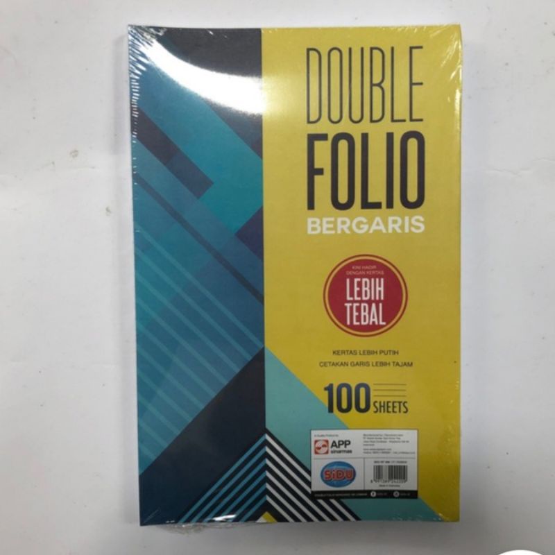 Jual Kertas Double Folio Garis 100 Lembar Sinar Dunia/Sidu | Shopee ...
