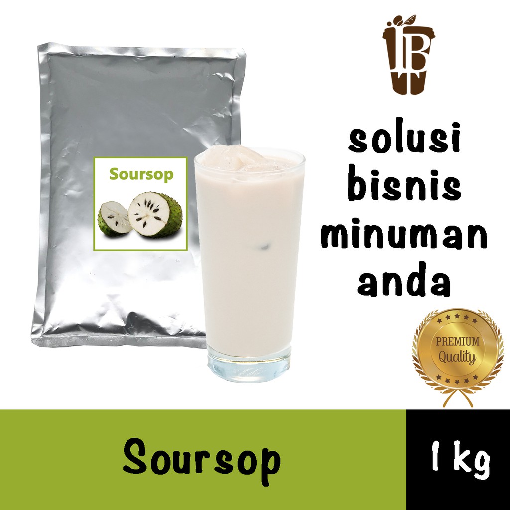 Jual Bahan Minuman Bubuk Sirsak. Soursop Bubble Tea Drink Powder Bagus ...