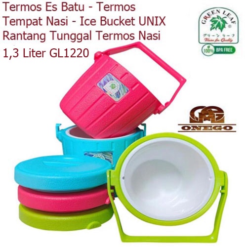 Jual Green Leaf Termos Es Batu - Termos Tempat Nasi - Ice Bucket UNIX ...