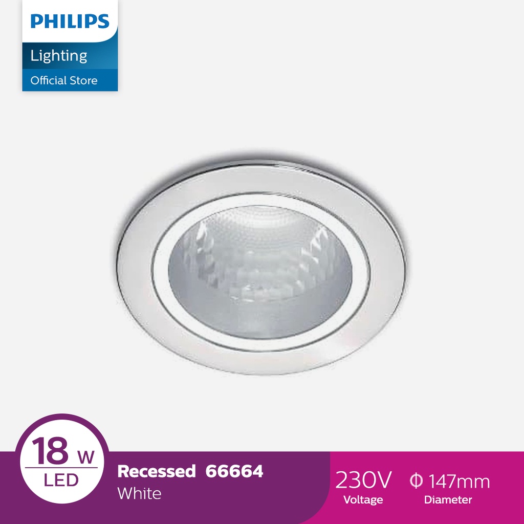 Jual Philips recessed white 66664 1x18W 230V | Shopee Indonesia