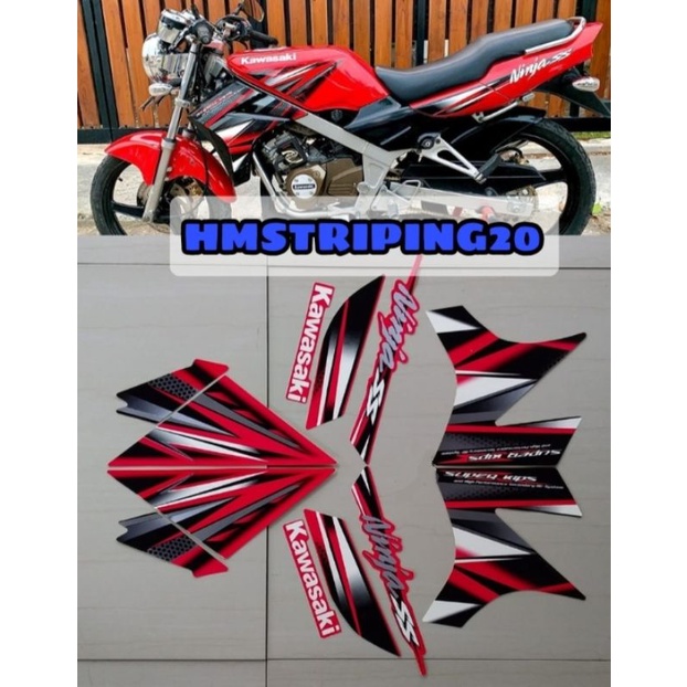 Jual STIKER STRIPING LIS BODI MOTOR KAWASAKI NINJA SS TAHUN 2013 MERAH ...