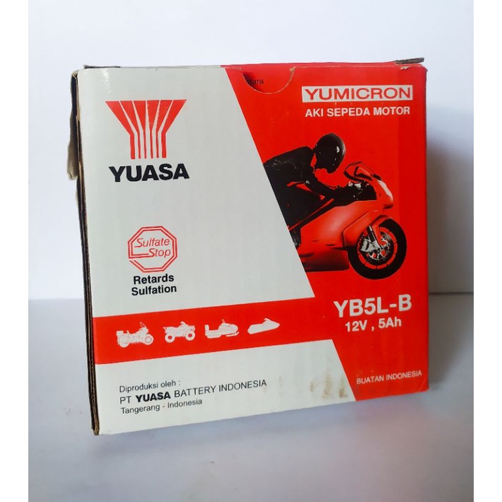 Jual AKI YB5L-B YUASA AKI BASAH AKI MOTOR AKI SUPRA LAMA AKI MIO SMILE | Shopee Indonesia