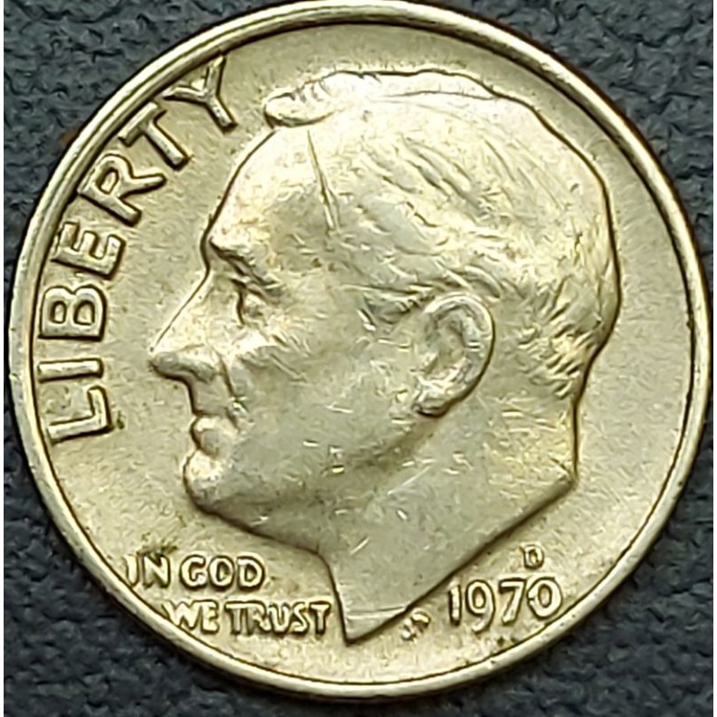 Jual Koin Asing Negara United States Amerika One Dime /1 Dime 1970 ...