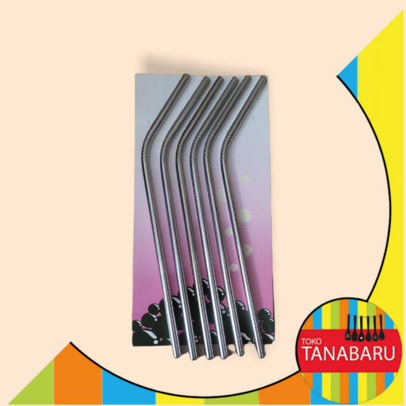 Jual Cypruz sedotan Stainless lengkung Straw sedotan besi | Shopee ...
