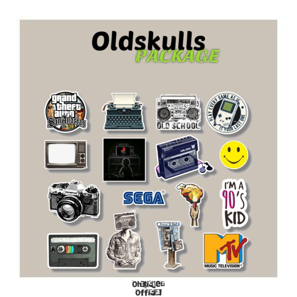 Jual STICKER AESTHETIC OLDSKULLS SERIES STIKER CASE HANDPHONE LAPTOP ...