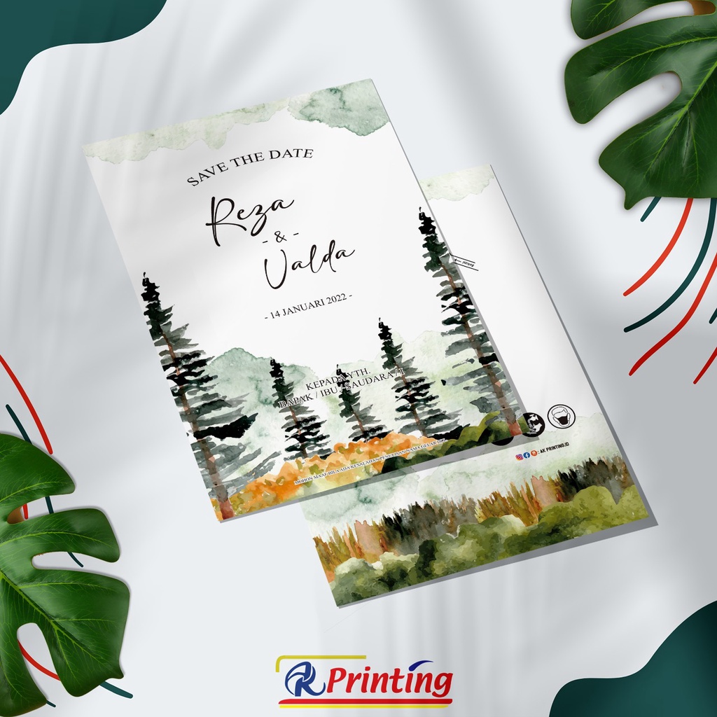 Jual Undangan Pernikahan Murah unik elegan Rustik Rustic Bunga COD ...