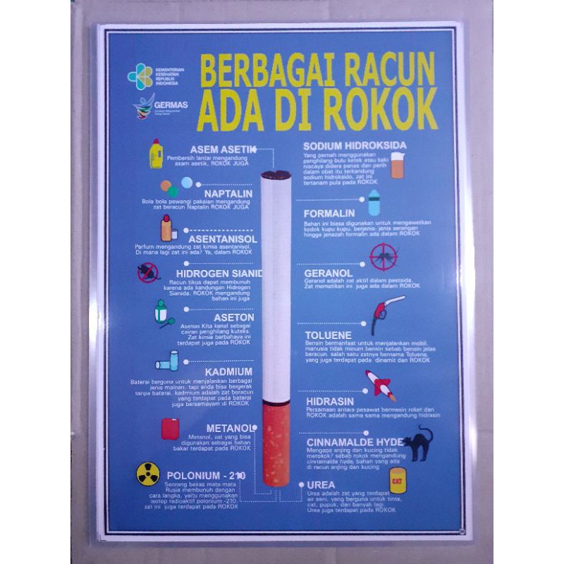 Jual (205) POSTER BERBAGAI RACUN ADA DI ROKOK | Shopee Indonesia