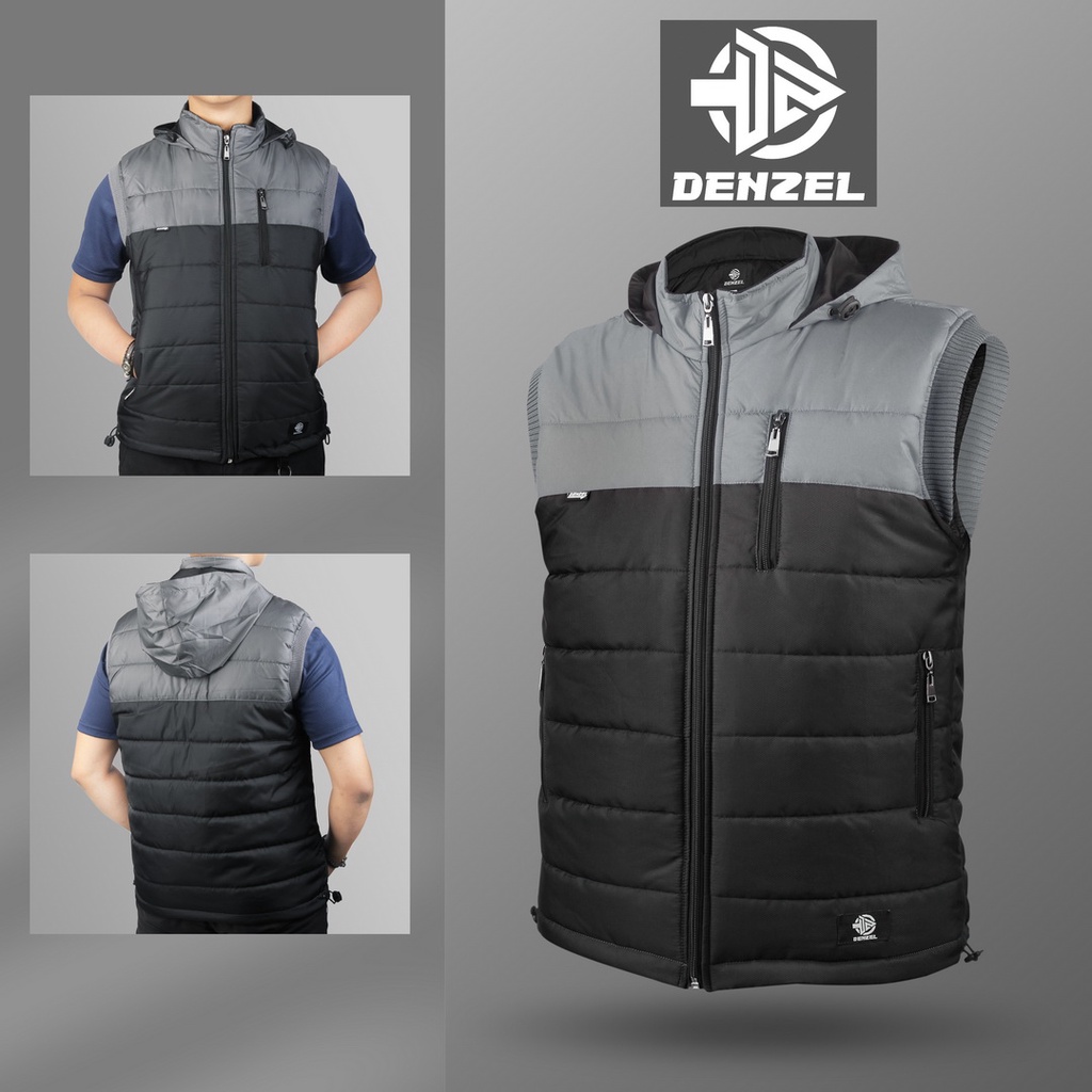 Jual DENZEL - Rompi Pria Grey Kombinasi DZ 034 - Jaket Rompi Pria ...