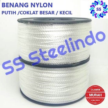 Jual BENANG NYLON PUTIH-COKLAT BANGUNAN ROLL BESAR-KECIL | Shopee Indonesia
