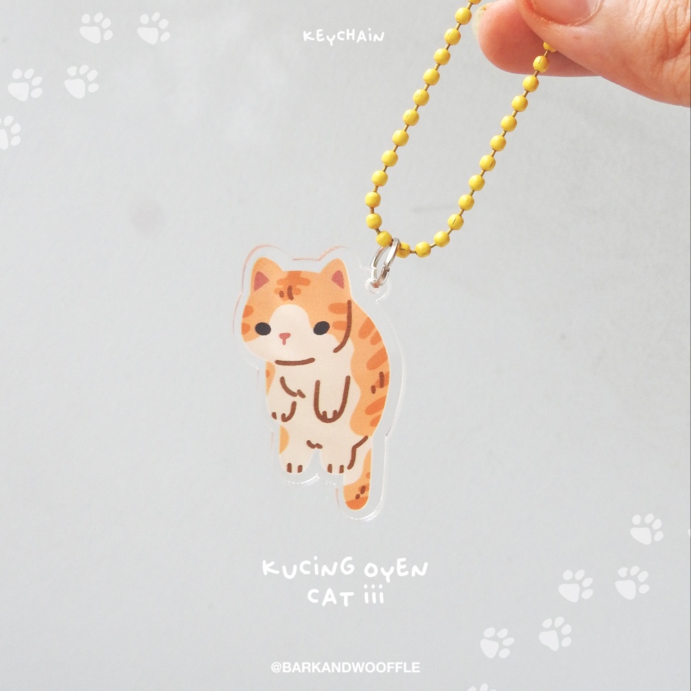 Jual BARK AND WOOFFLE Hanging Cats Acrylic Keychain / Gantungan Kunci ...