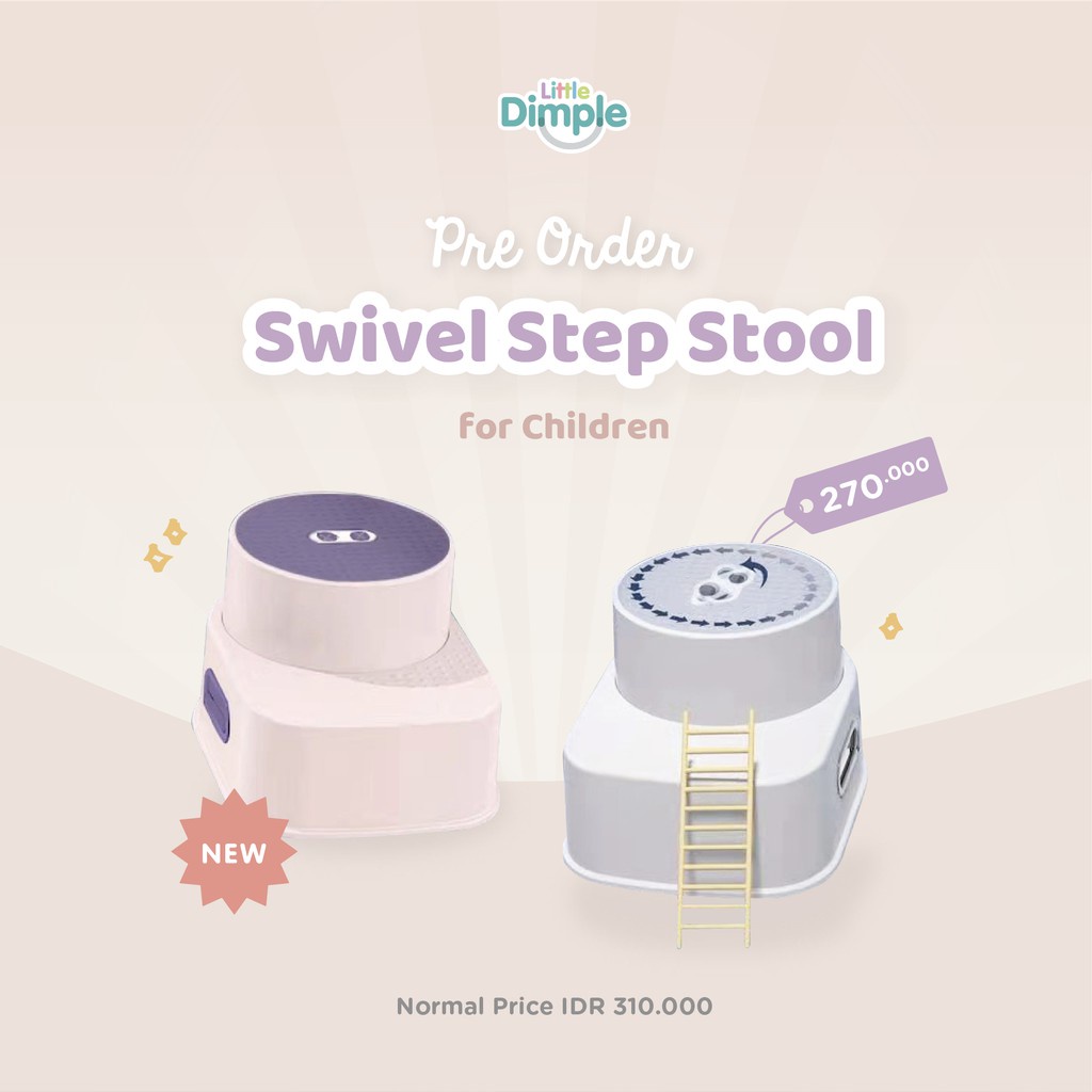 Jual Little Dimple Swivel Step Stool | Shopee Indonesia