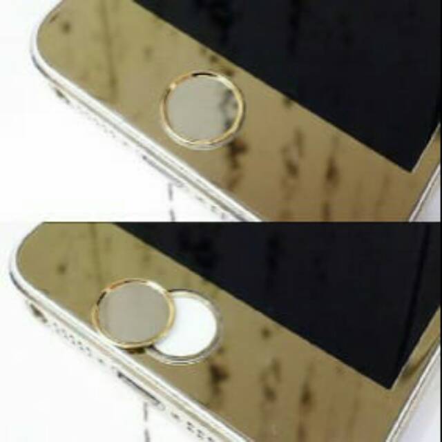 Jual STICKER HOME BUTTON MIRROR LIST GOLD | Shopee Indonesia