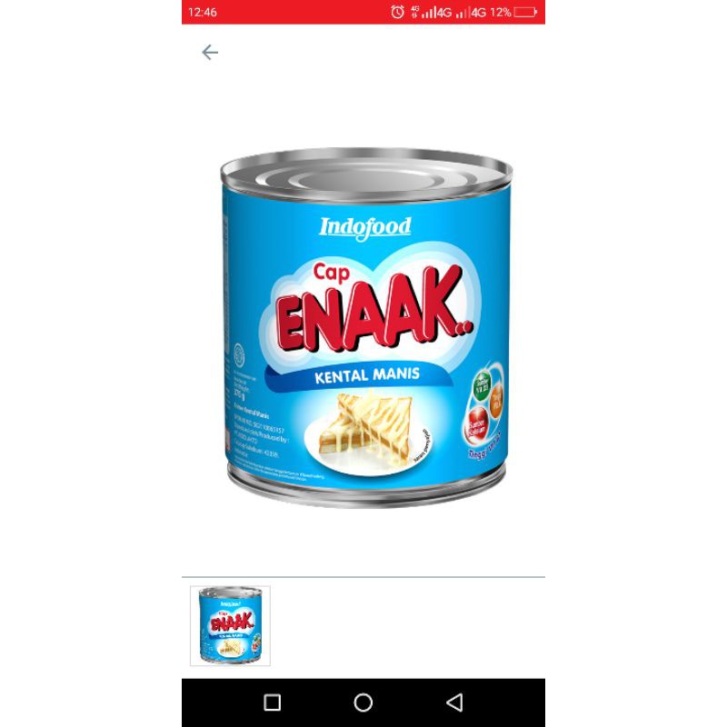 Jual Susu Kental Manis Enaak Putih Skm Shopee Indonesia 