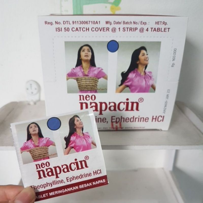 Jual NEO NAPACIN strip 4 tablet untuk asma sesak napas | Shopee Indonesia