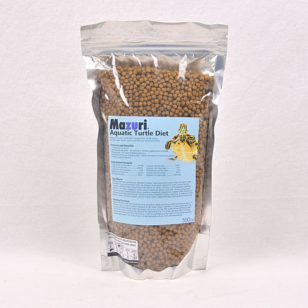 Jual MAZURI Aquatic TURTLE Diet 500gr Makanan Kura Air | Shopee Indonesia