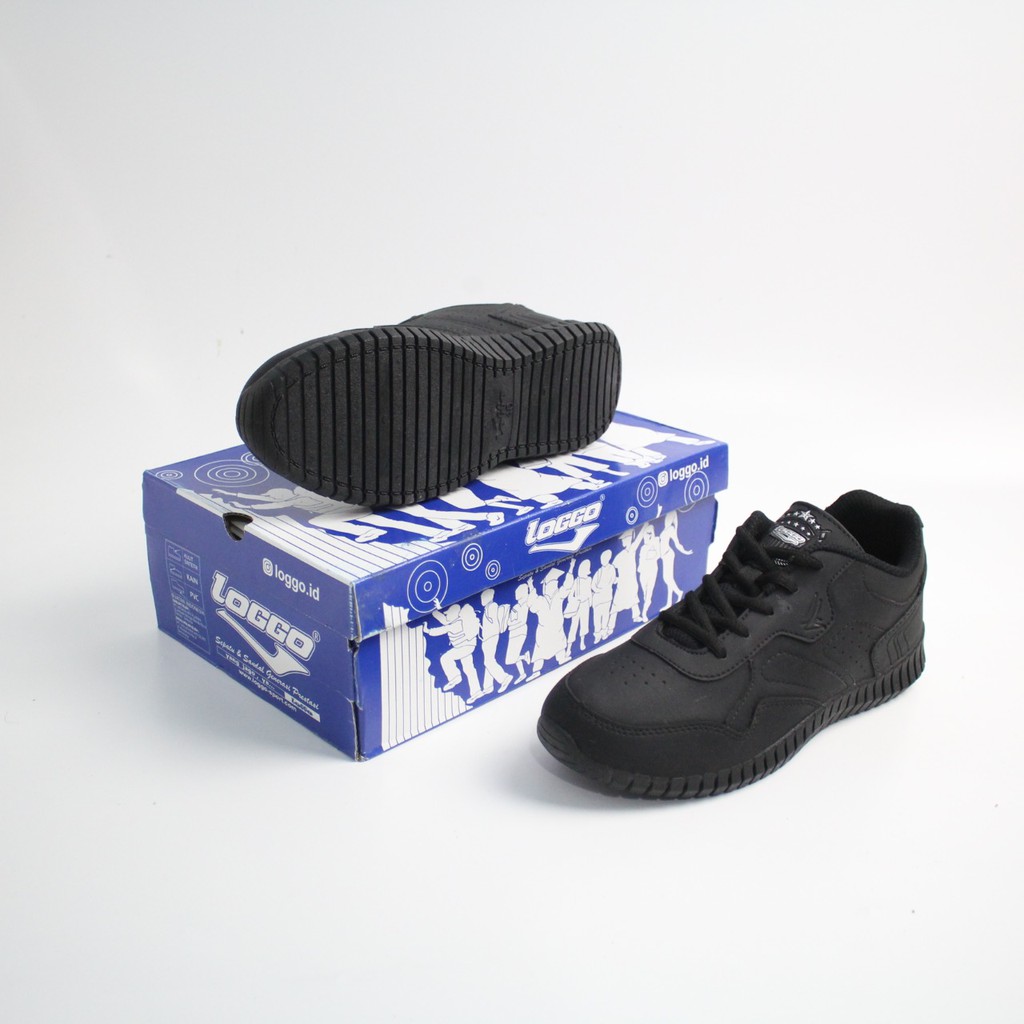 Jual SEPATU HITAM FULL SEKOLAH MODEL PENDEK MERK LOGGO/SPEED | Shopee ...