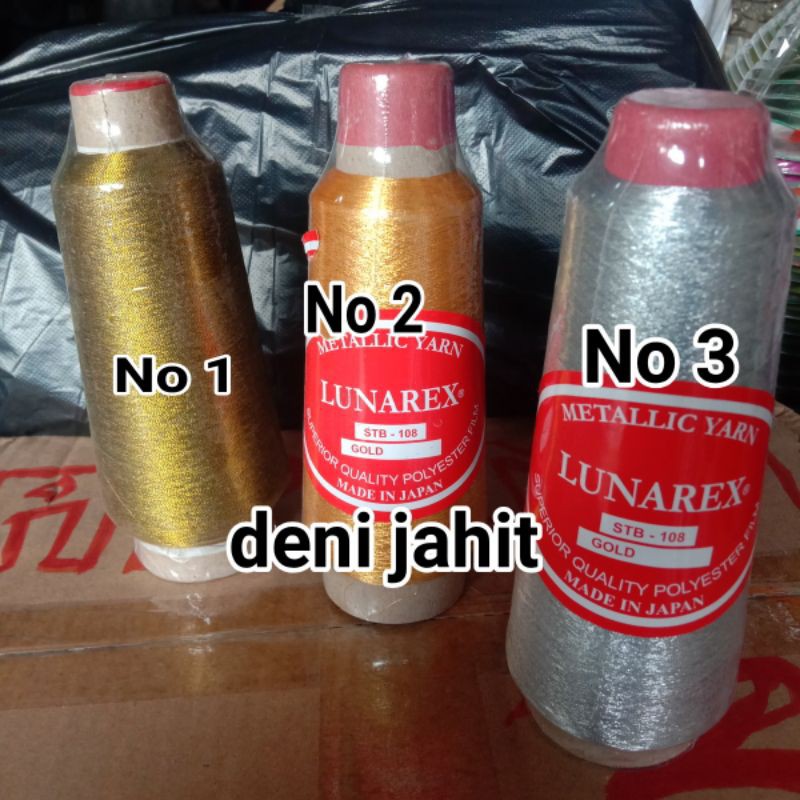 Jual benang bordir metalic/benang lunarex made in japan | Shopee Indonesia
