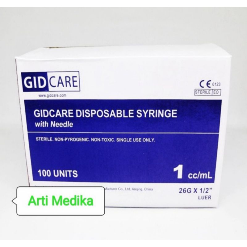 Jual Spet 1cc Gidcare Spuite 1ml Box 100pc / Promo Murah Shopee ...