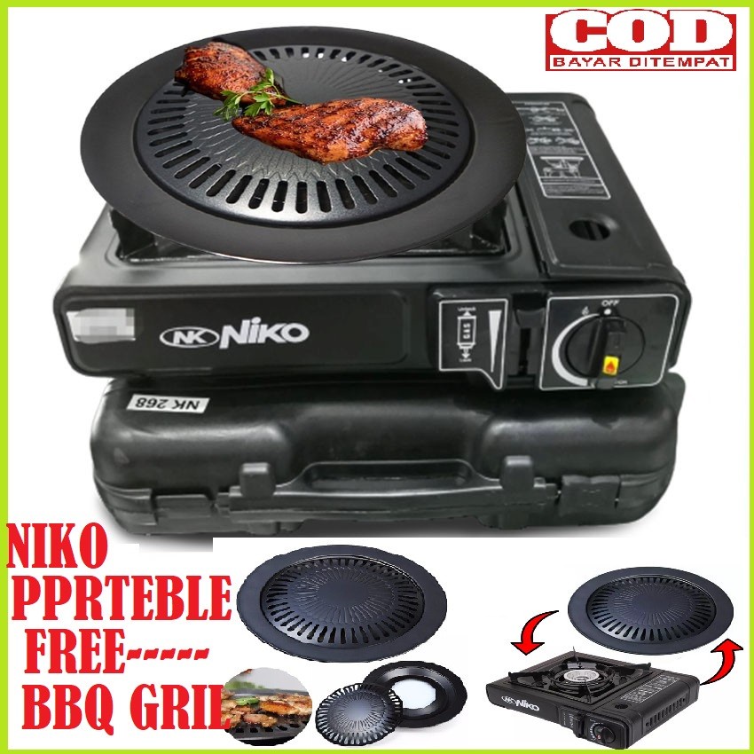 Jual Paket Barbeque/BBQ Set Kompor Portable Niko Tas + BBQ Grill plate ...