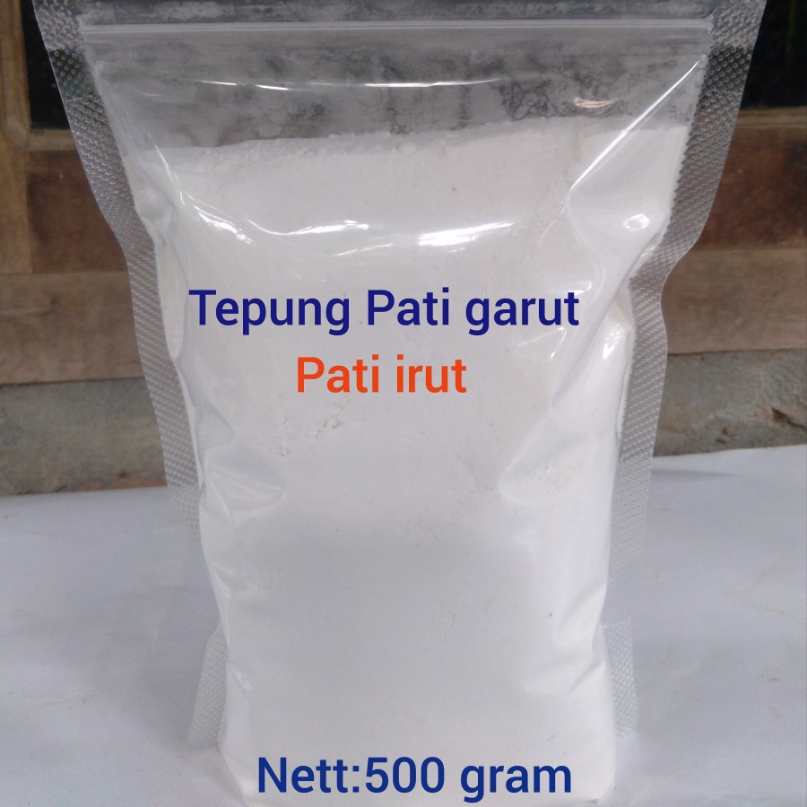 Jual Tepung Pati Kirut Irut Garut Bubuk 500gr Powder Arrowroot Umbi ...