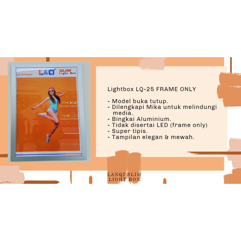 Jual SLIM LIGHT BOX - LED LIGHT BOX BUKA TUTUP INDOOR (1 SISI) LQ-25 ...
