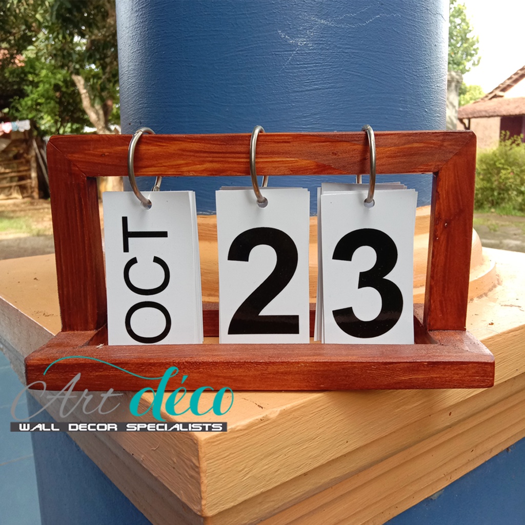 Jual Kalender Abadi Everlasting Calendar Kalender Kayu meja Unik ...