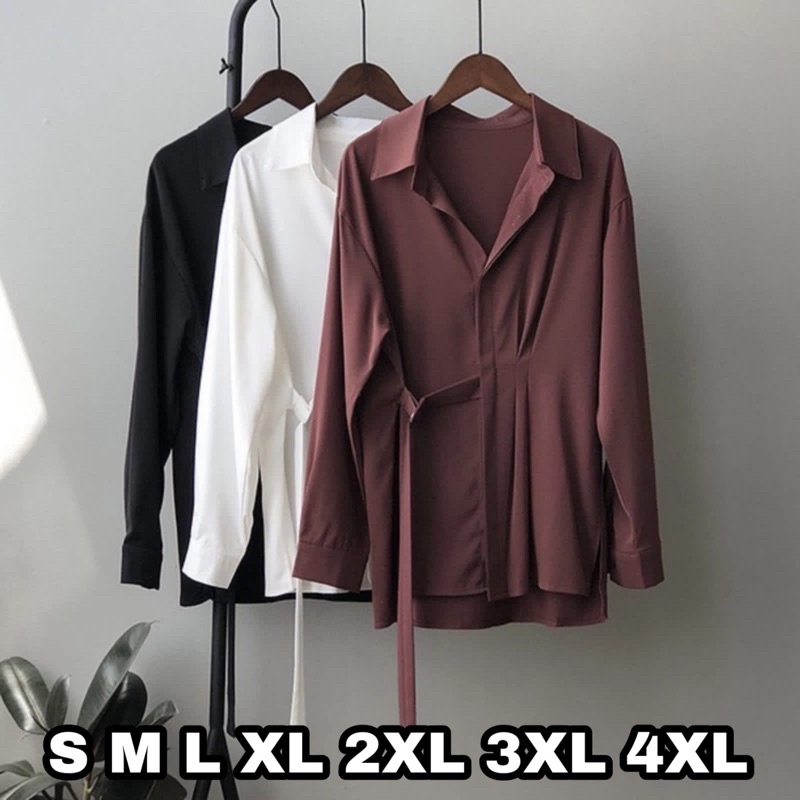 Jual Nanda Blouse - Ukuran S M L XL XXL XXXL XXXXL 2XL 3XL 4XL 2L 3L 4L 5L Kemeja Kerja Big Size ...