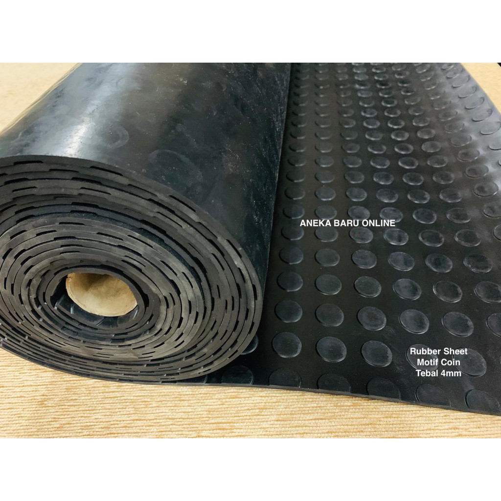 Jual Karpet Lantai Karet Roll - Rubber Mat/ Rubber Sheet - Motif Coin/ Strip/ Polos - Anti Slip ...