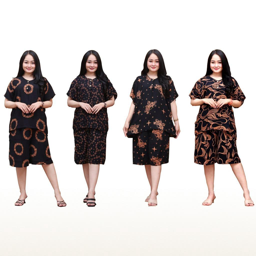 Jual Daster Setelan Kulot Jumbo Karimun Batik - Lengan Pendek - Leher ...