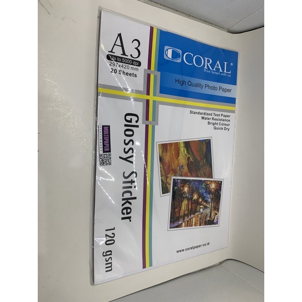 Jual Kertas Sticker A3 Coral 120gr | Shopee Indonesia
