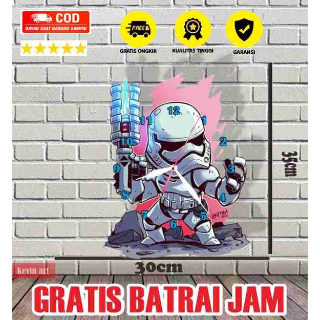 Jual JAM DINDING UNIK DAN KEREN KARAKTER STAR WARS DEKORASI HIASAN ...