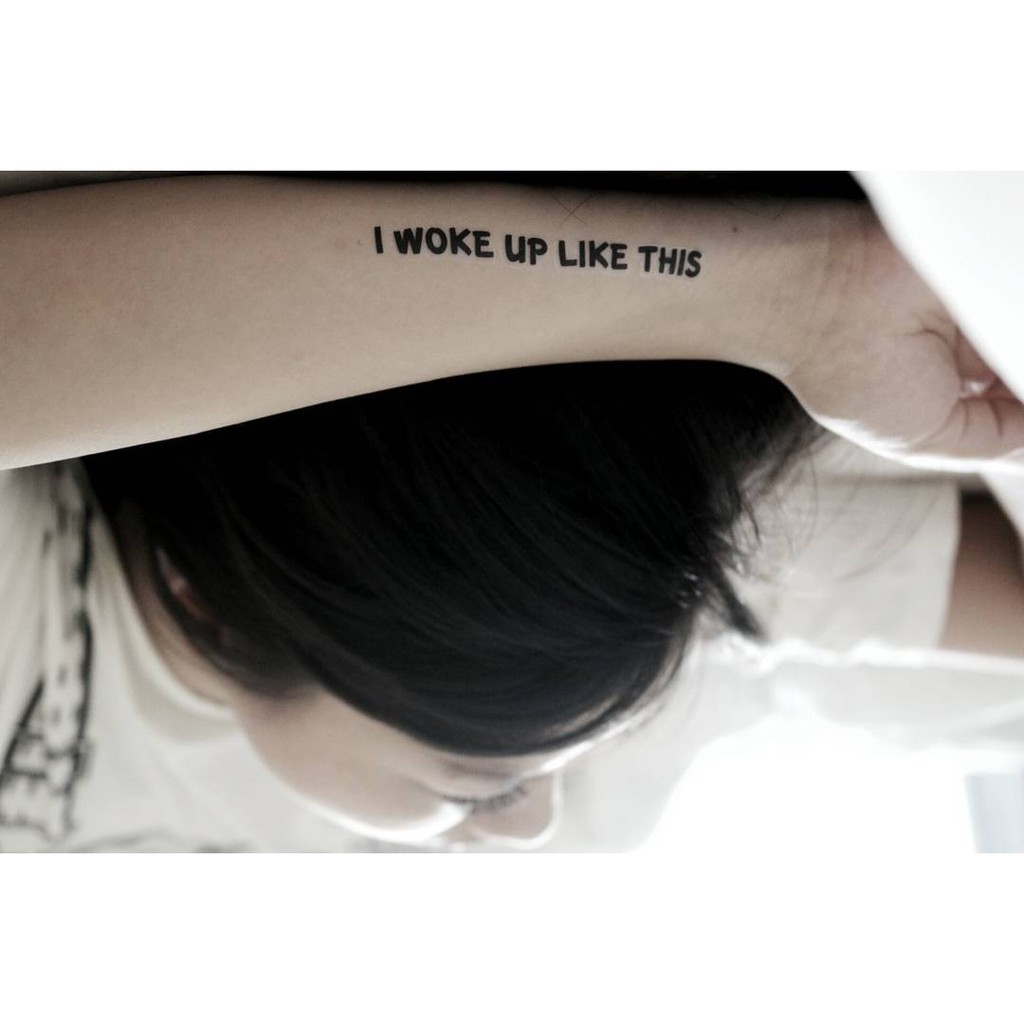 Jual Lolitattoo I Woke Up Like This Temporary Tattoo | Shopee Indonesia