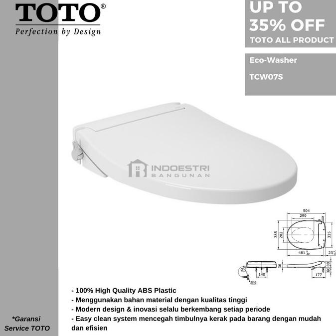 Jual Tutup Closet TOTO Eco Washer TCW07S (ORIGINAL) | Shopee Indonesia