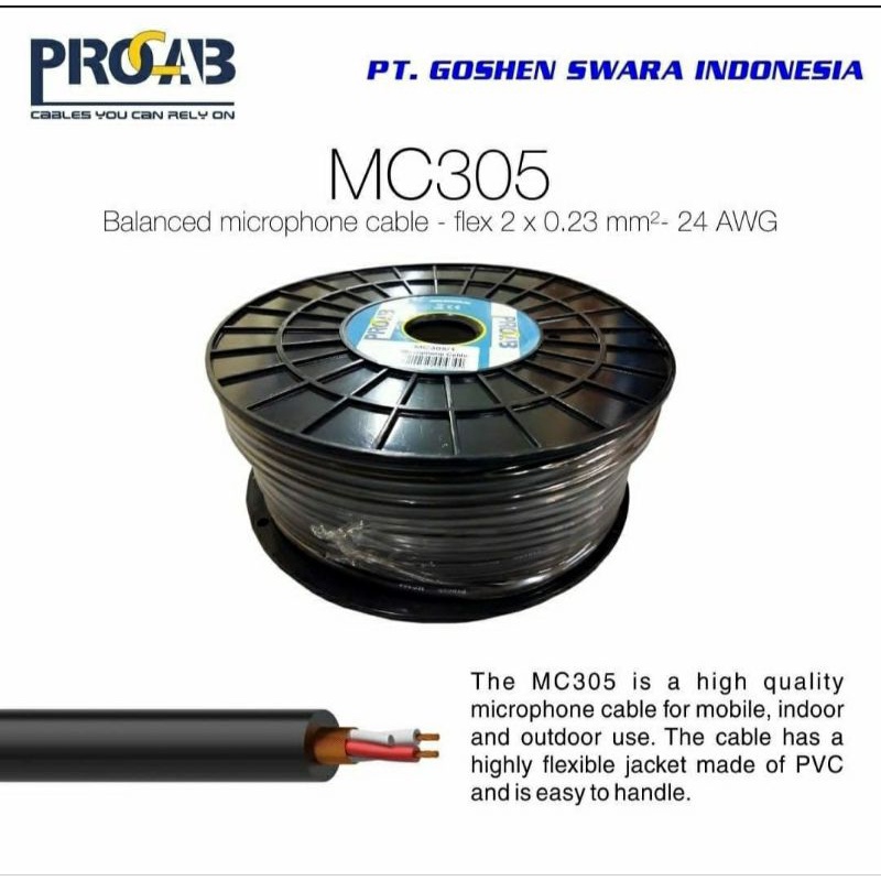 Jual Kabel Microphone Audio PROCAB MC305 Original Procab Mc 305(Full ...