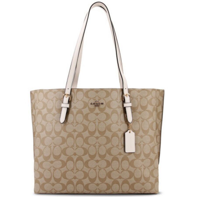 Jual Coach Tote in Signature Canvas Mollie Cream (C1665) | Shopee Indonesia