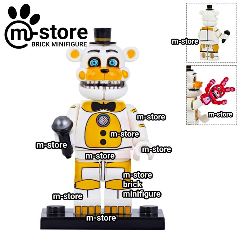 Jual brick five nights at freddy's fnaf golden funtime freddy mini toy ...