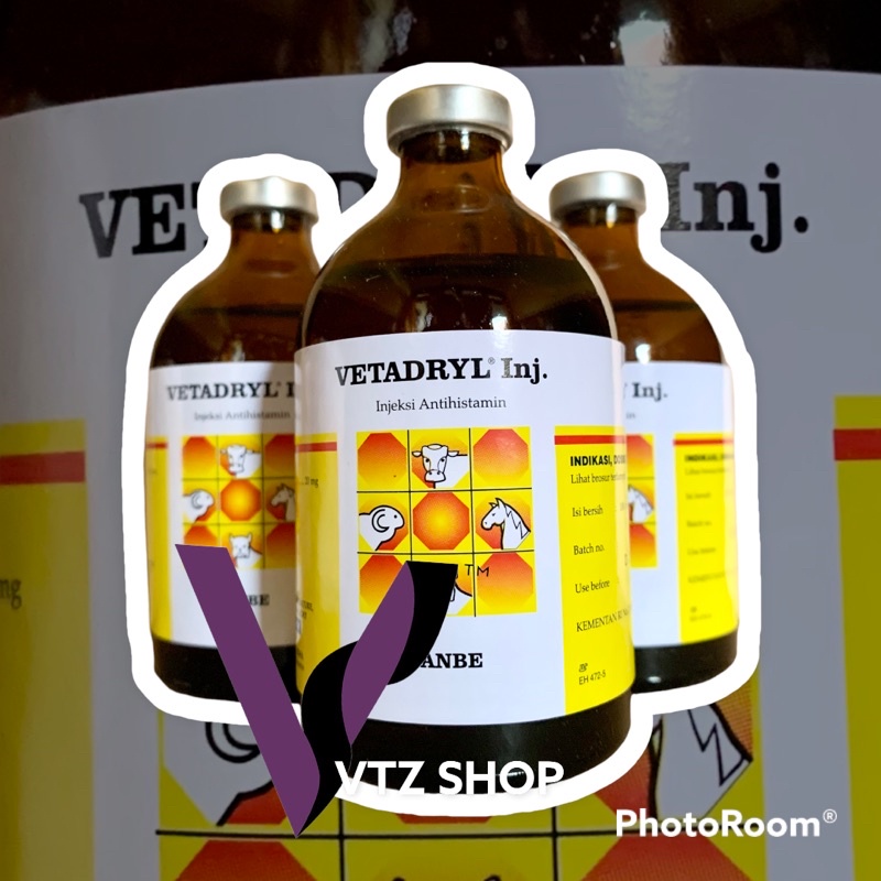 Jual Vetadryl Inj 100 mL (Injeksi Antihistamin) SANBE | Shopee Indonesia