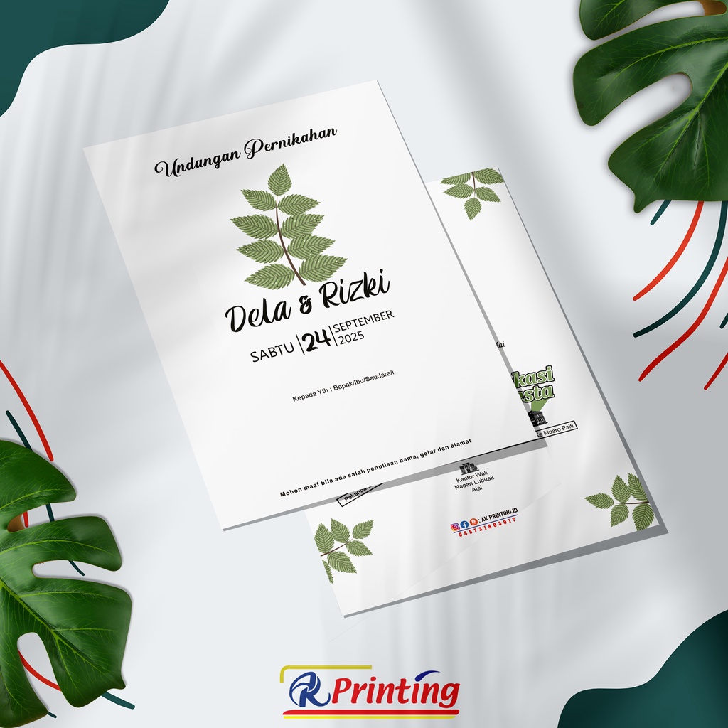 Jual Undangan Pernikahan Murah unik elegan Rustik Rustic Bunga COD ...