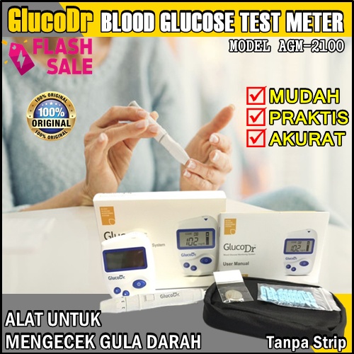 Jual TERBARU alat test gula darah gluco dr alat pengecek kadar gula ...