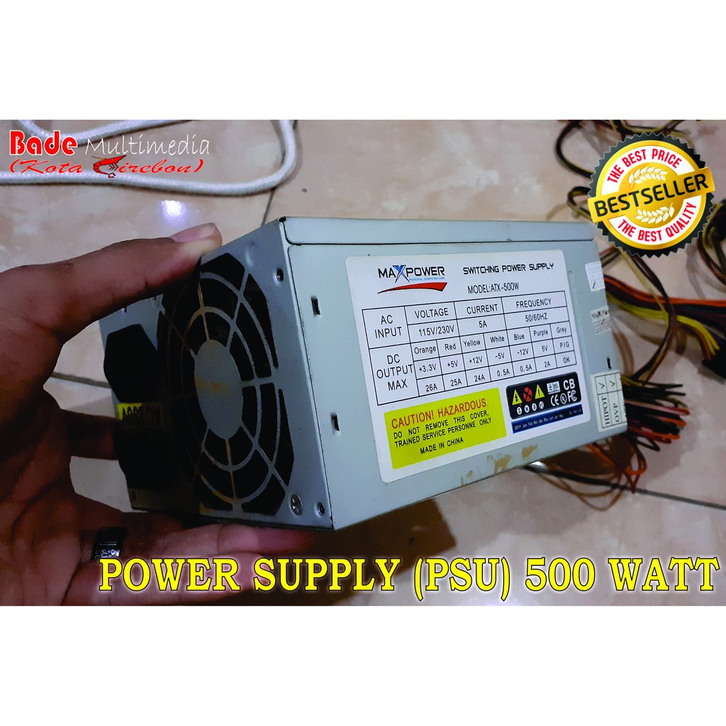 Jual Power Supply PSU ATX 450-500 Watt Merek Campur Murah Bergaransi ...