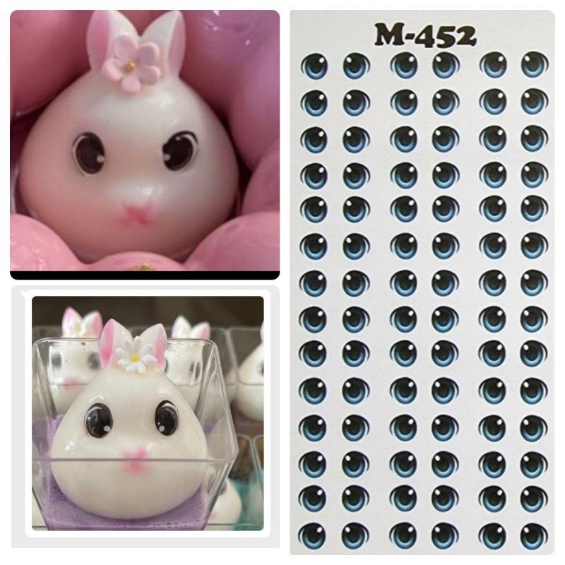 Jual Edible Sticker Mata M-452 / Sticker Mata Kelinci / Stiker Makanan ...
