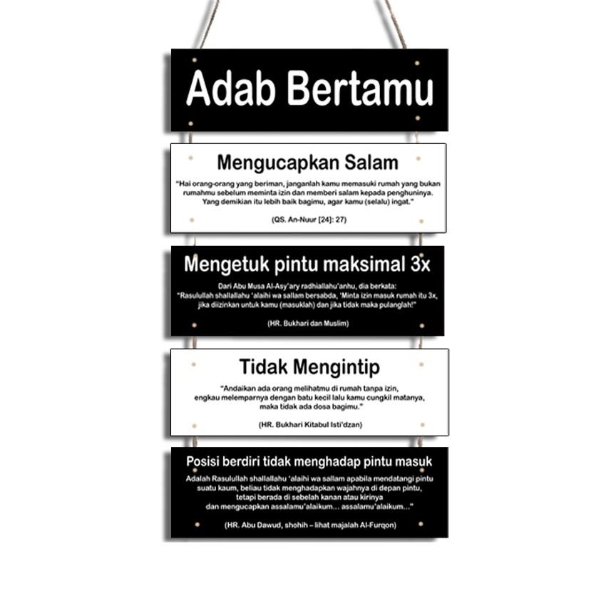 Jual Flashpixel Hiasan dinding Pajangan PWL12 Adab Bertamu 5 susun ...