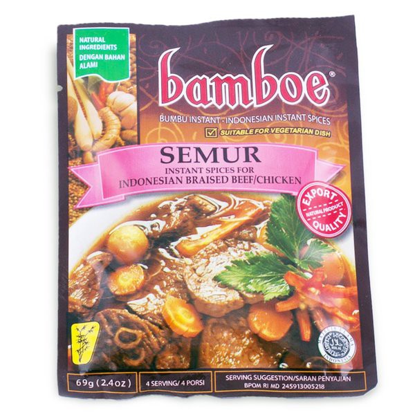 Jual BAMBOE Semur Bumbu Instant 69g - Braised Beef Chicken Spices ...