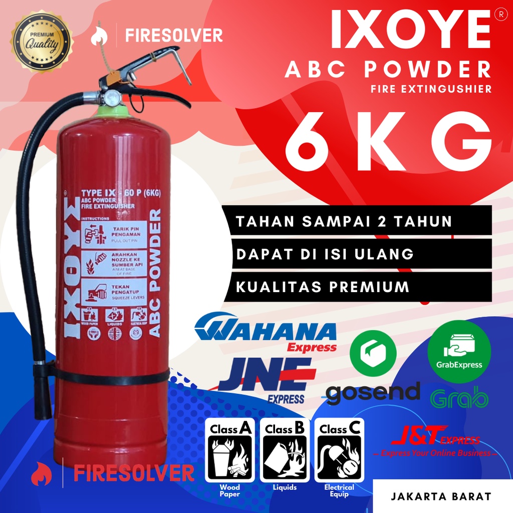 Jual Alat Pemadam Kebakaran 6KG/APAR 6KG/Tabung Pemadam Api/IXOYE ...