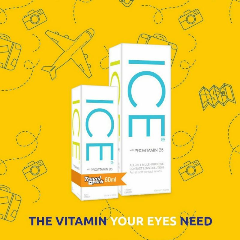 Jual Air Softlens / Cairan Pembersih Softlens ICE 60 ML | Shopee Indonesia