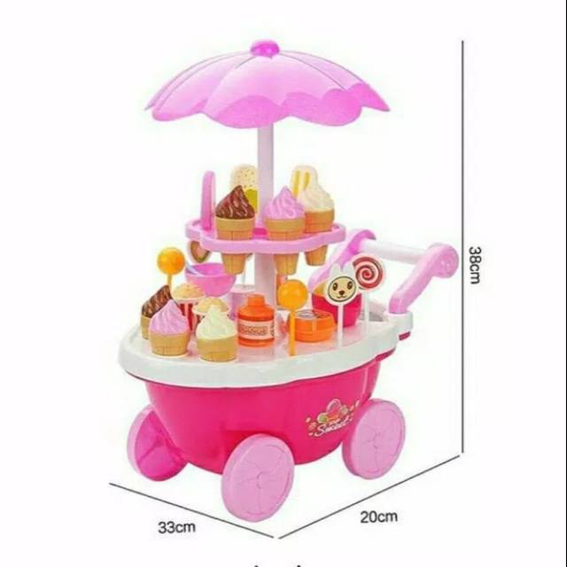 Jual Home Sweet cart mainan troli ice cream lolipop | Shopee Indonesia