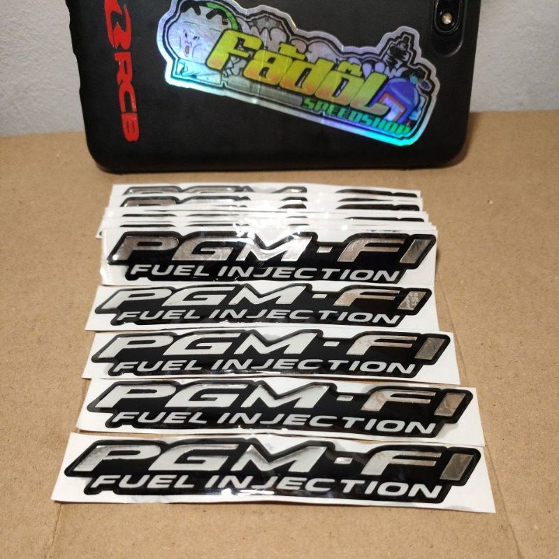 Jual Stiker Emblem PGM-FI FUEL INJECTION Timbul | Shopee Indonesia