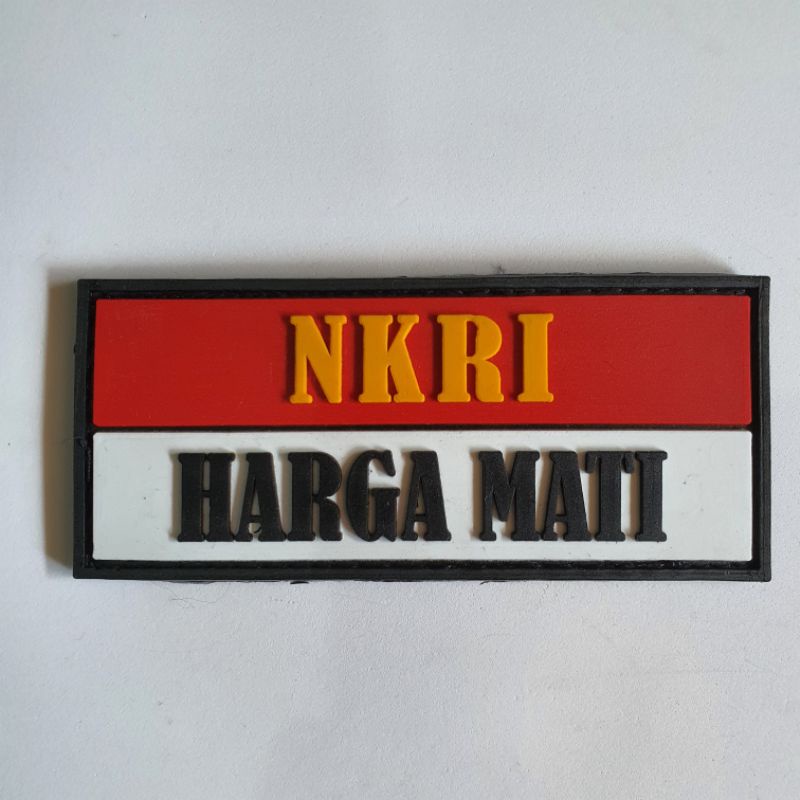 Jual patch rubber logo NKRI HARGA MATI dasar merah putih indonesia ...