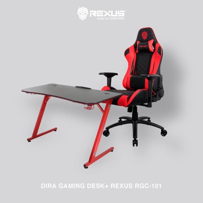 Jual Promo Bundling Rexus Gaming Desk Meja Dira Rgb Kursi Rgc101 ...