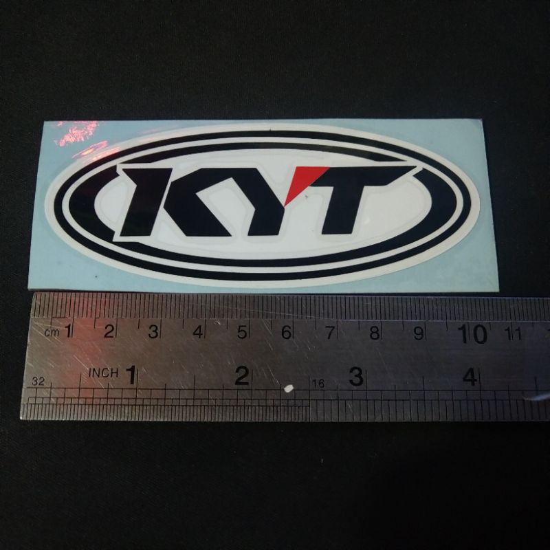Jual Cutting Sticker KYT Oval Hitam background putih 10cm | Shopee ...